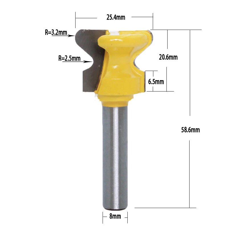 Фрезы по дереву CHWJW 80013 твердосплавные 8mmx25.4mm
