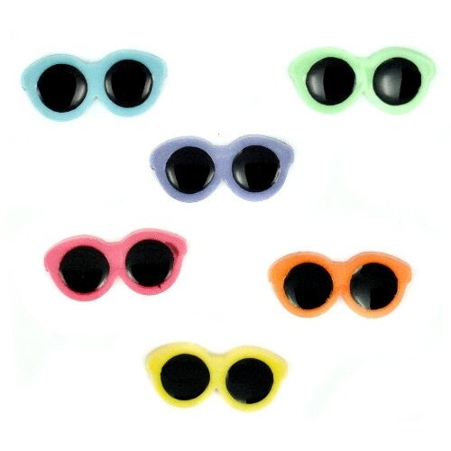 Пуговицы Dress It Up "Летние очки" декоративные, пластик