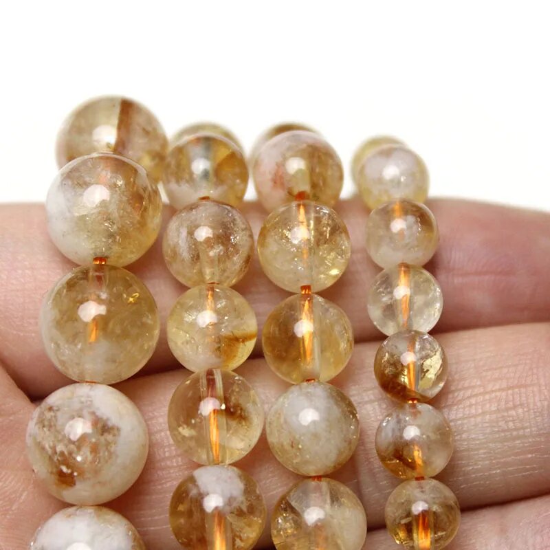 Бусины из желтого цитрина Youth Cadence 6-10 мм 6mm approx 63beads