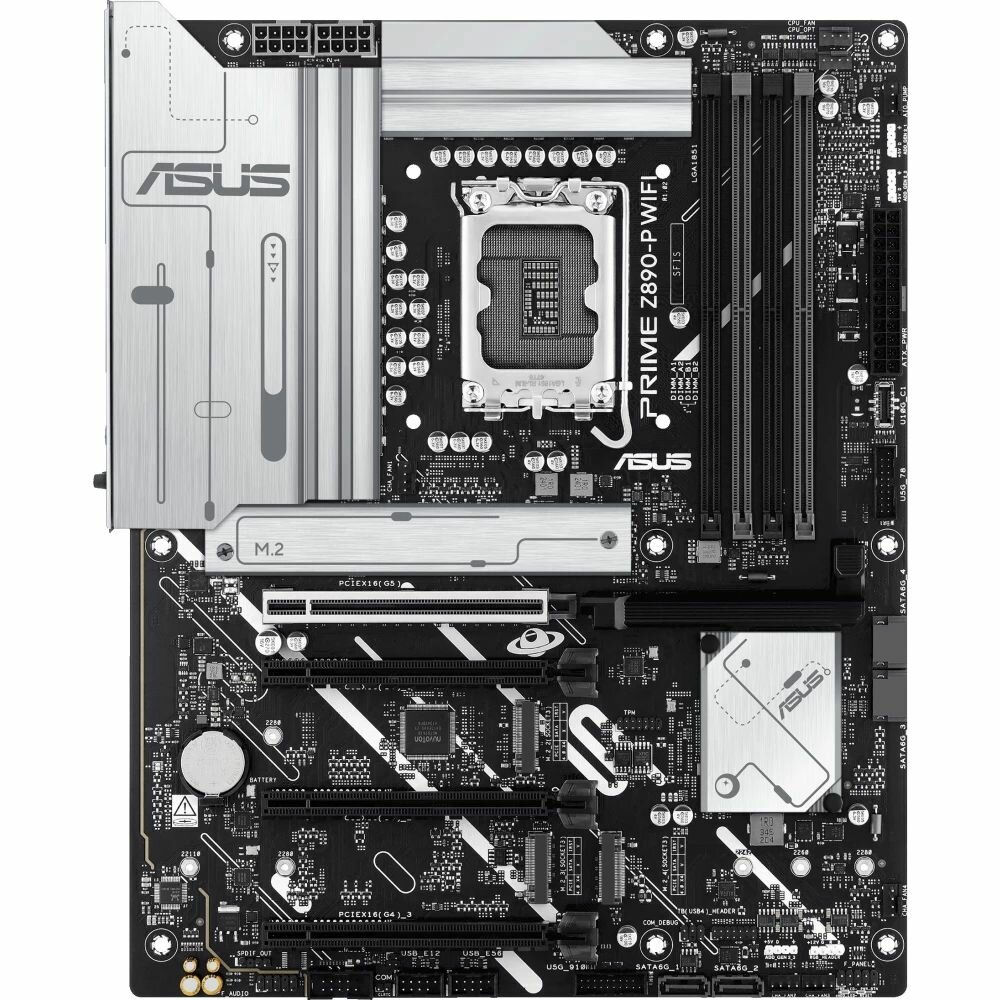 Материнская плата ASUS PRIME Z890-P WIFI LGA1851 ATX 4xDDR5 4xPCIEx16 4xM.2 Thunderbolt DP HDMI 2.5GLAN Wi-Fi 7