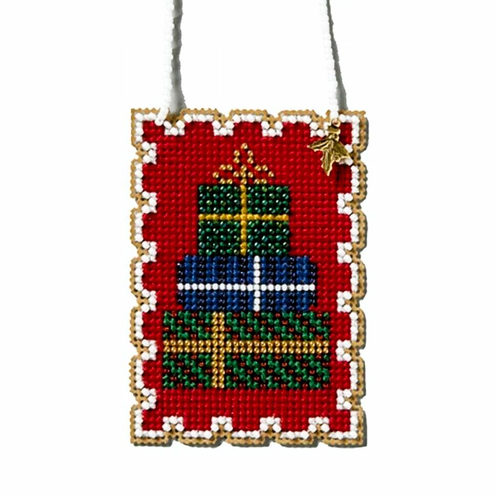 Набор для вышивания крестом и бисером "Подарки", 5х8 см, MH16-2433, MILL-HILL