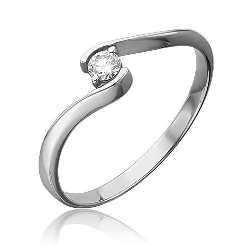 Кольцо, белое золото, 585 проба, бриллиант