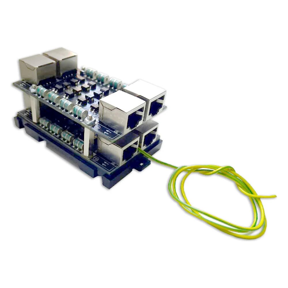 Амадон Устройство защиты линий связи Ethernet, 4 канала, 1 Гбит/с, PoE++. ЗЛС-4Е