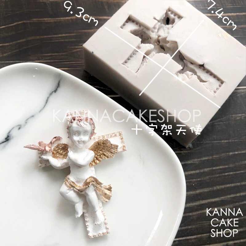 Силиконовая форма для кондитерского декора: ангел, крест, сердце, крылья ангела, лента ангела крест ангел