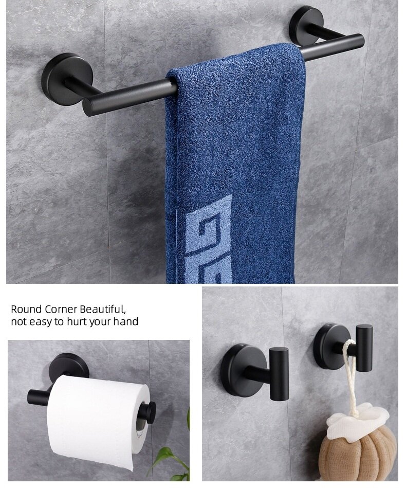 Набор для ванной из нержавеющей стали 4 пр, вешалка, держатель туал. бумаги, крючки(крепление в стену)