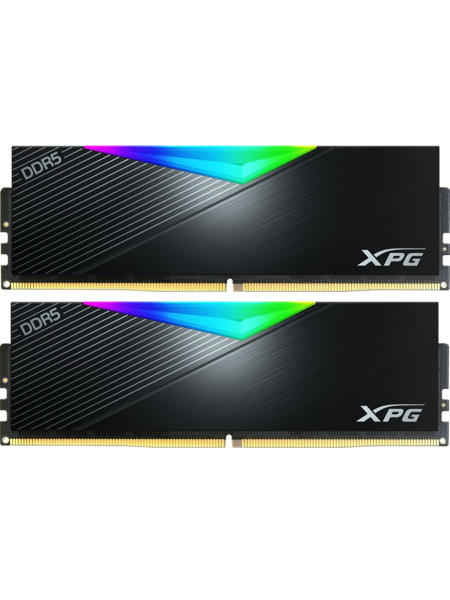 Память DDR5 2x32GB 6000MHz A-Data AX5U6000C3032G-DCLARBK XPG Lancer RGB RTL Gaming PC5-48000 CL30 DIMM 288-pin 1.35В kit dual rank с радиатором RTL