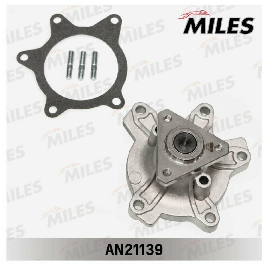 Насос водяной MILES AN21139, для TOYOTA YARIS/PRIUS, с прокладкой