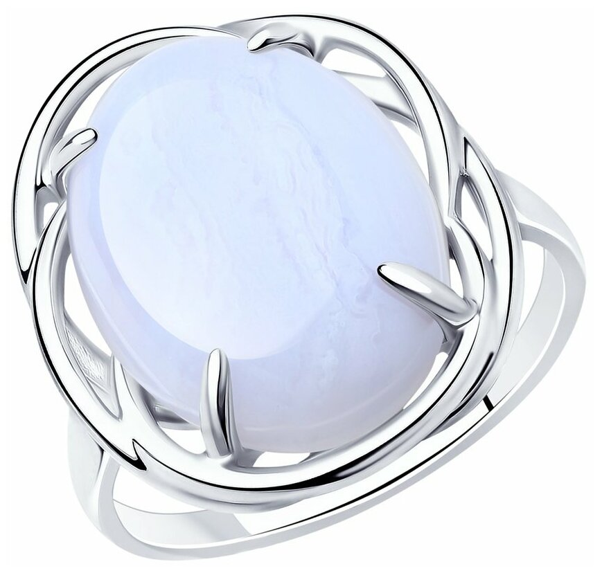 Кольцо, серебро, 925 проба, агат