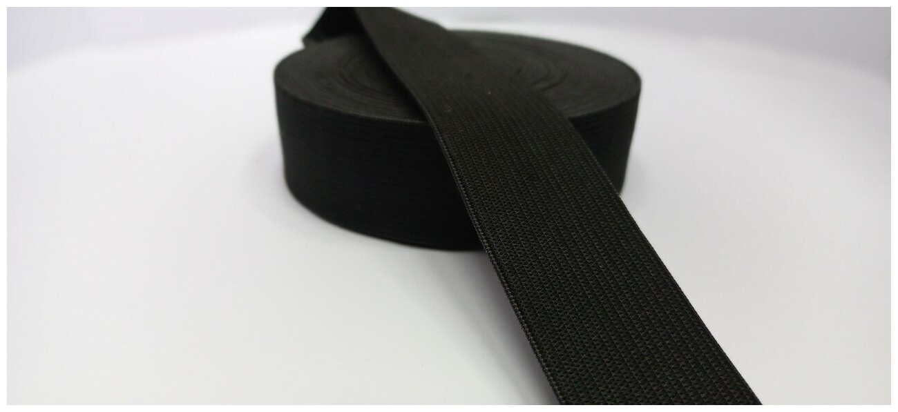 Вязаная бельевая резинка Raccoonya ультра 25мм (нам. 25м) цв черный