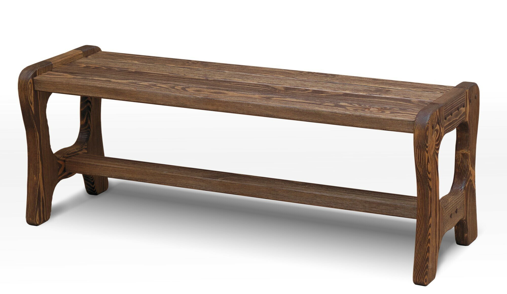 Ирбея садовая лавка №1 L-120 (массив сосны, старение)