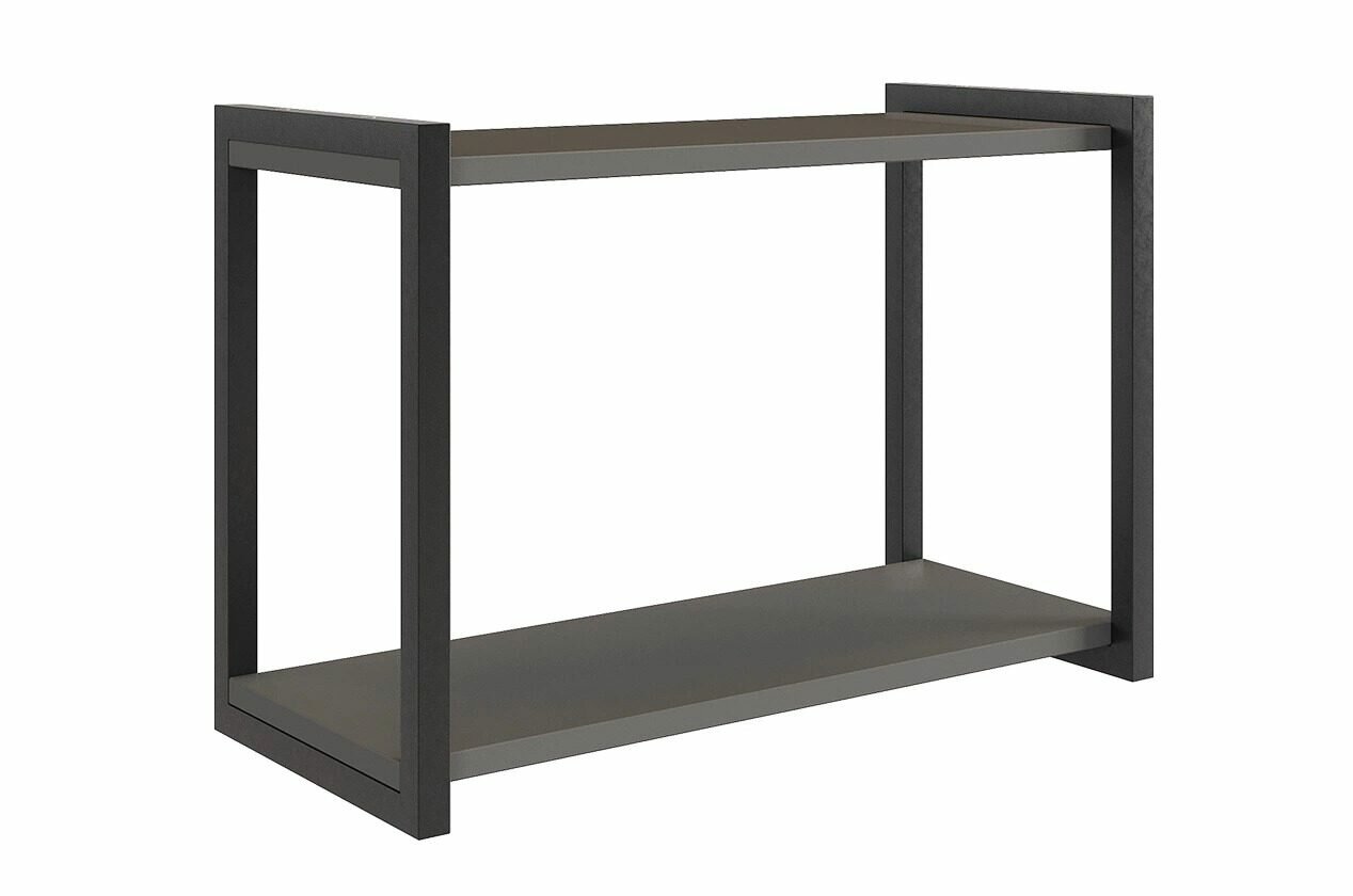 Полка «Юниор» настенная, открытая, графит/черный муар (550х250х380)
