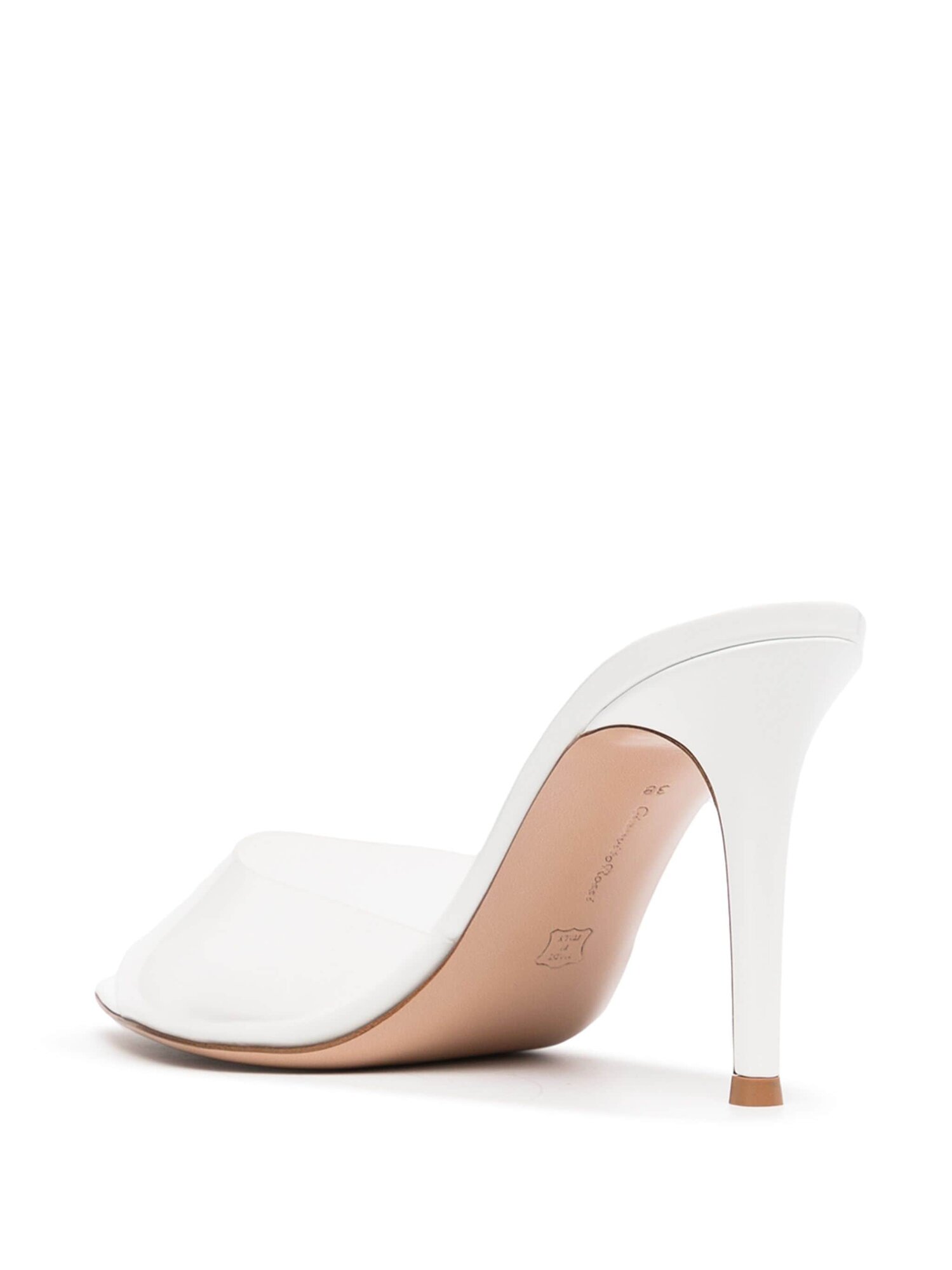 Мюли Gianvito Rossi Elle 85, размер 41, бежевый/белый — фото 1