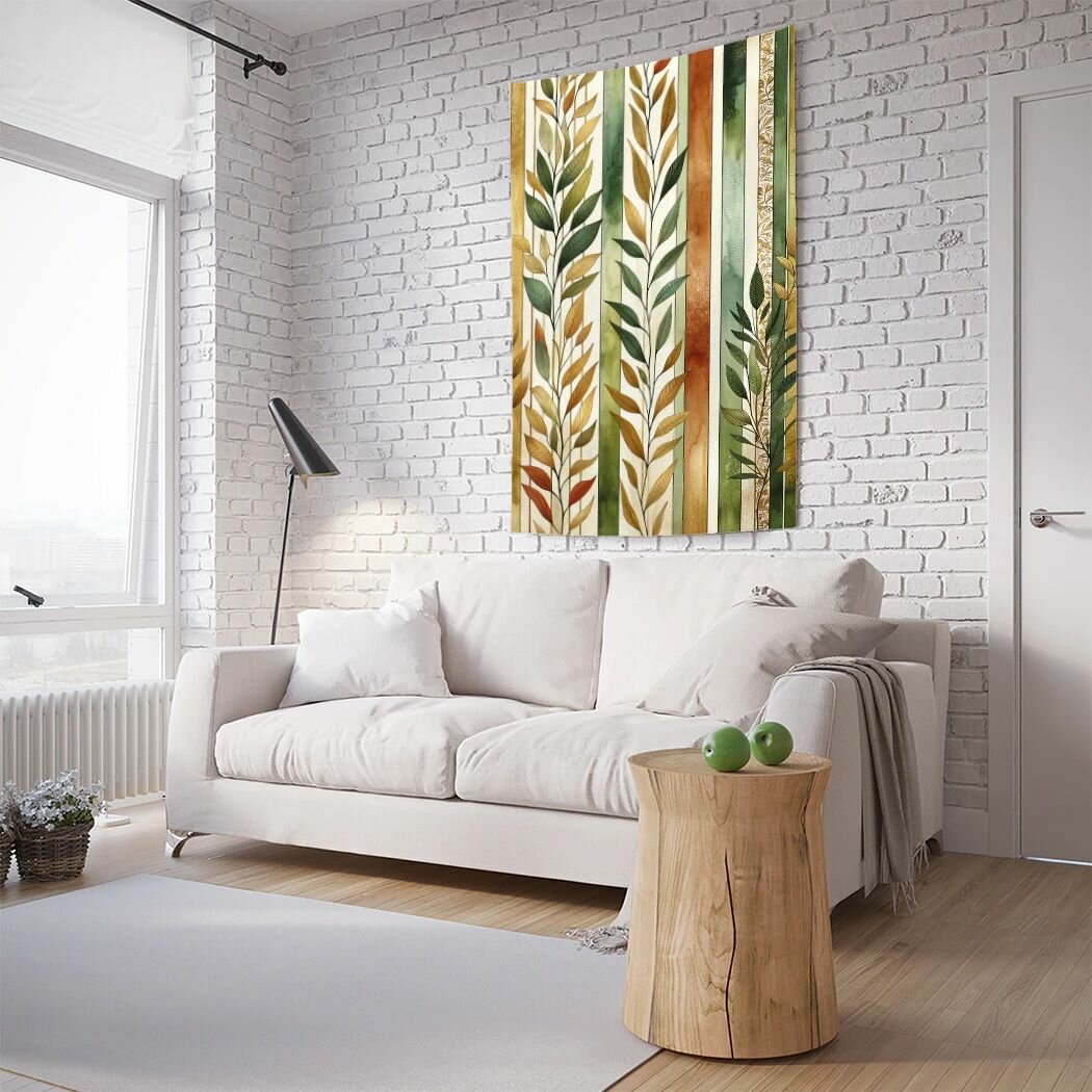 Вертикальное фотопанно на стену JoyArty "Обои растений", из ткани, 150х200 см