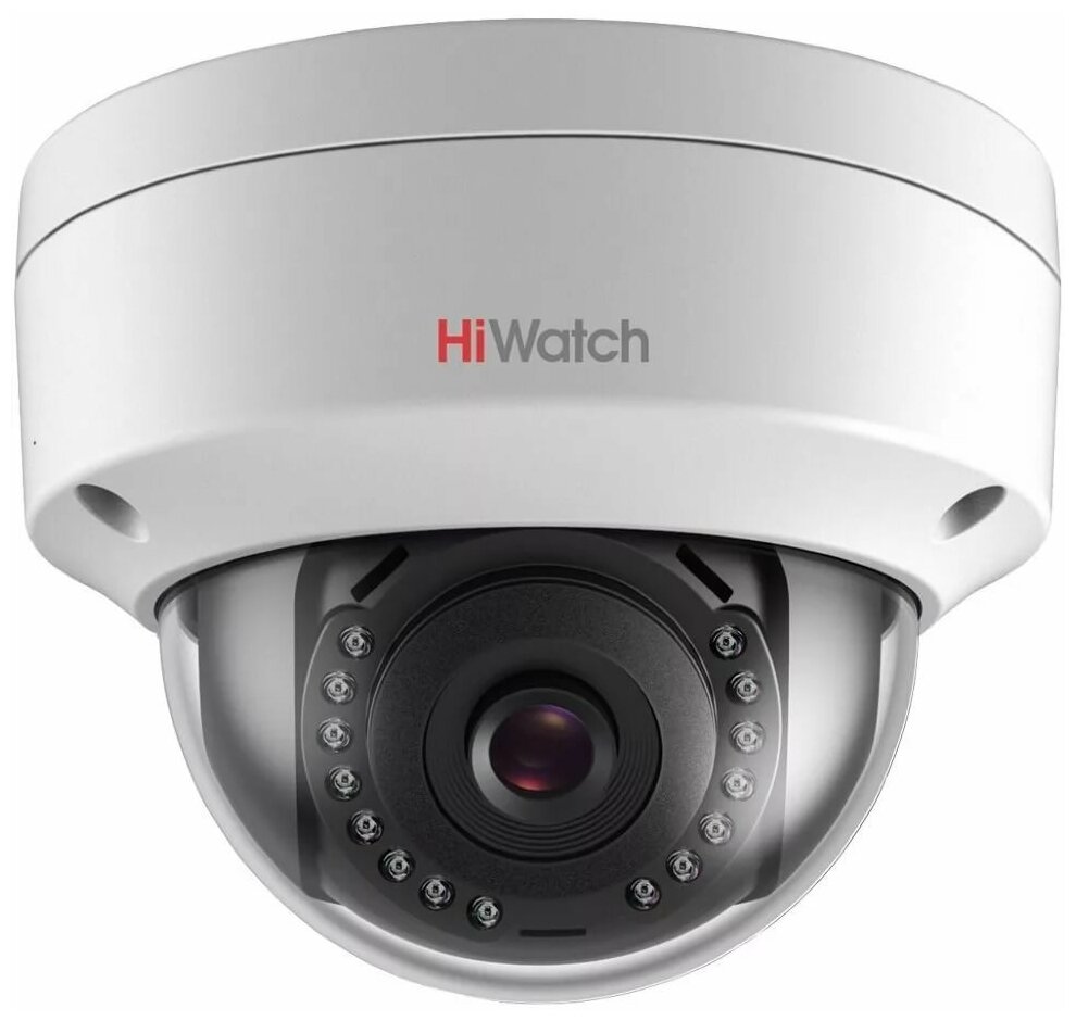 HiWatch DS-I202(E)(2.8 mm) Уличная купольная IP-камера, 1920х1080, 2 Мп, CMOS, PoE, до 30 м, IP67, IK10