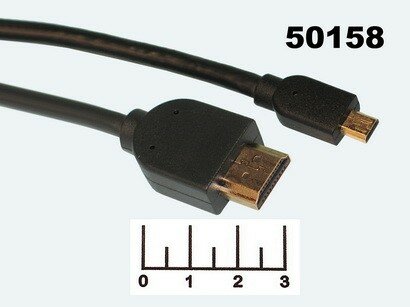 Шнур HDMI-micro HDMI 1.8м gold Cablexpert