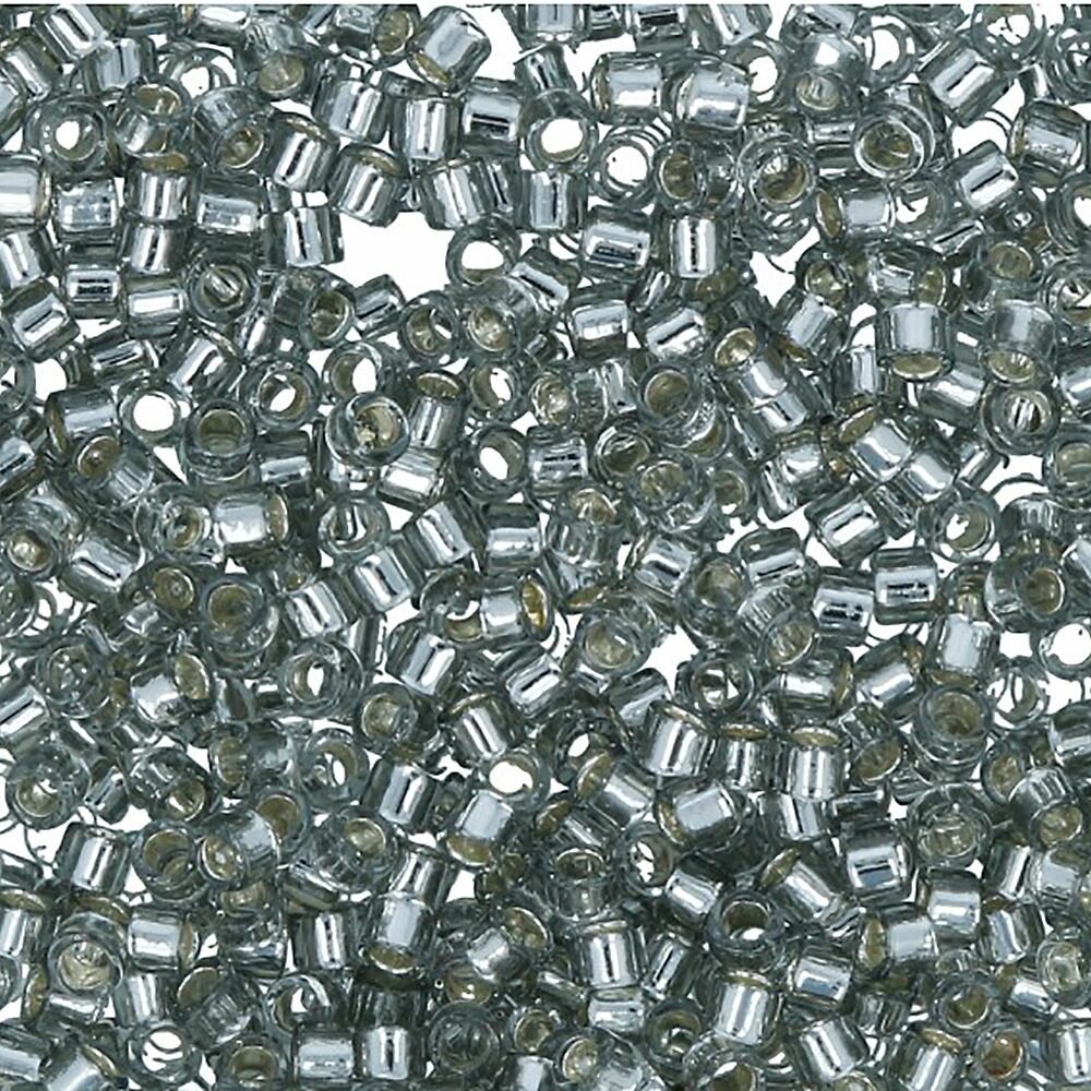 Бисер Япония "TOHO" 11/0 TREASURE №2 1.6 мм 5 х 5 г №0029 т. серебряный