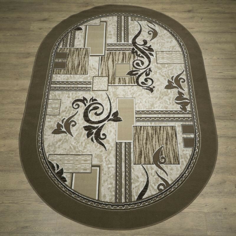 Ковер Лайла де Люкс дизайн 15839 цвет 10834 Овал 2x4м