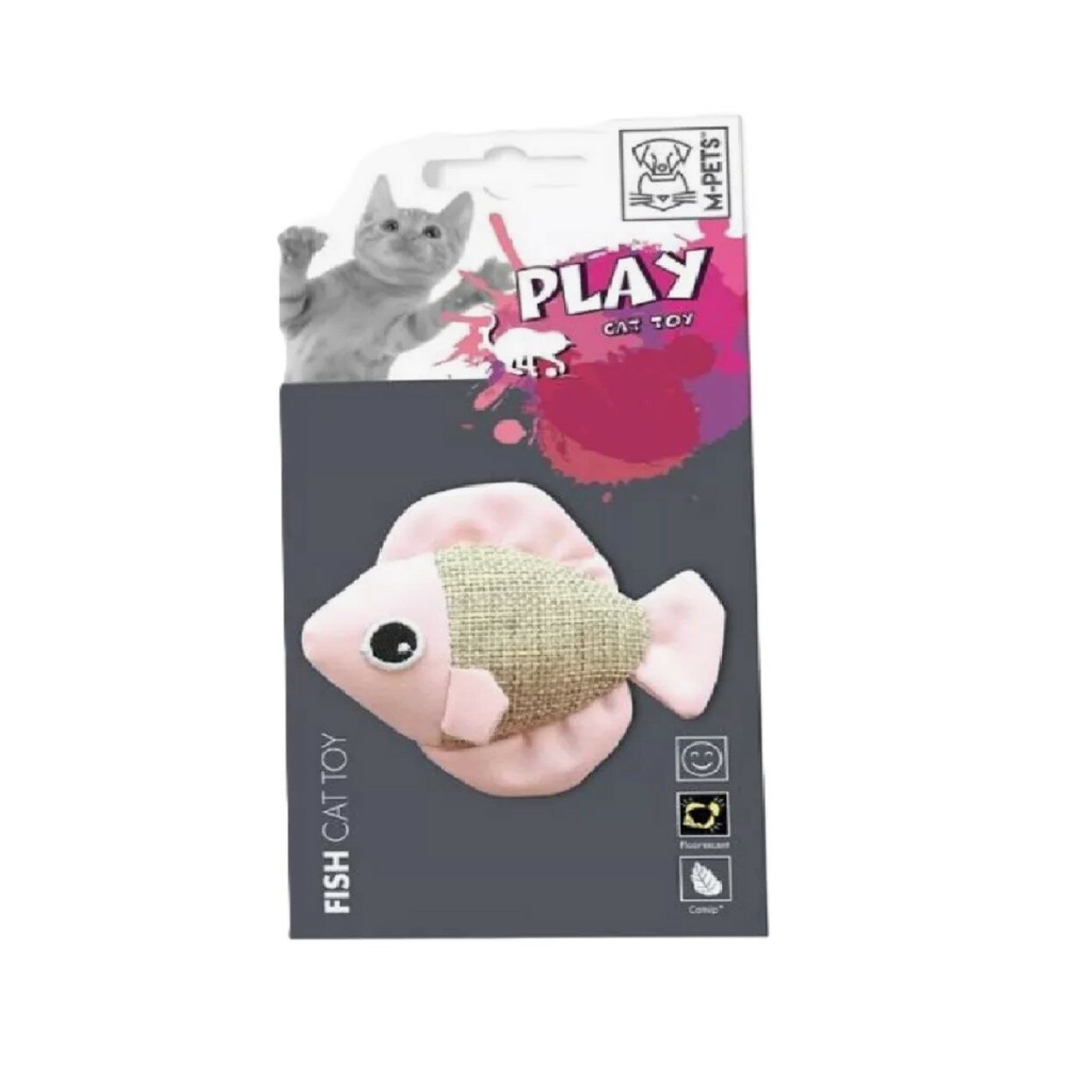 M-PETS Игрушка для кошек Рыбка 8x4x7 см