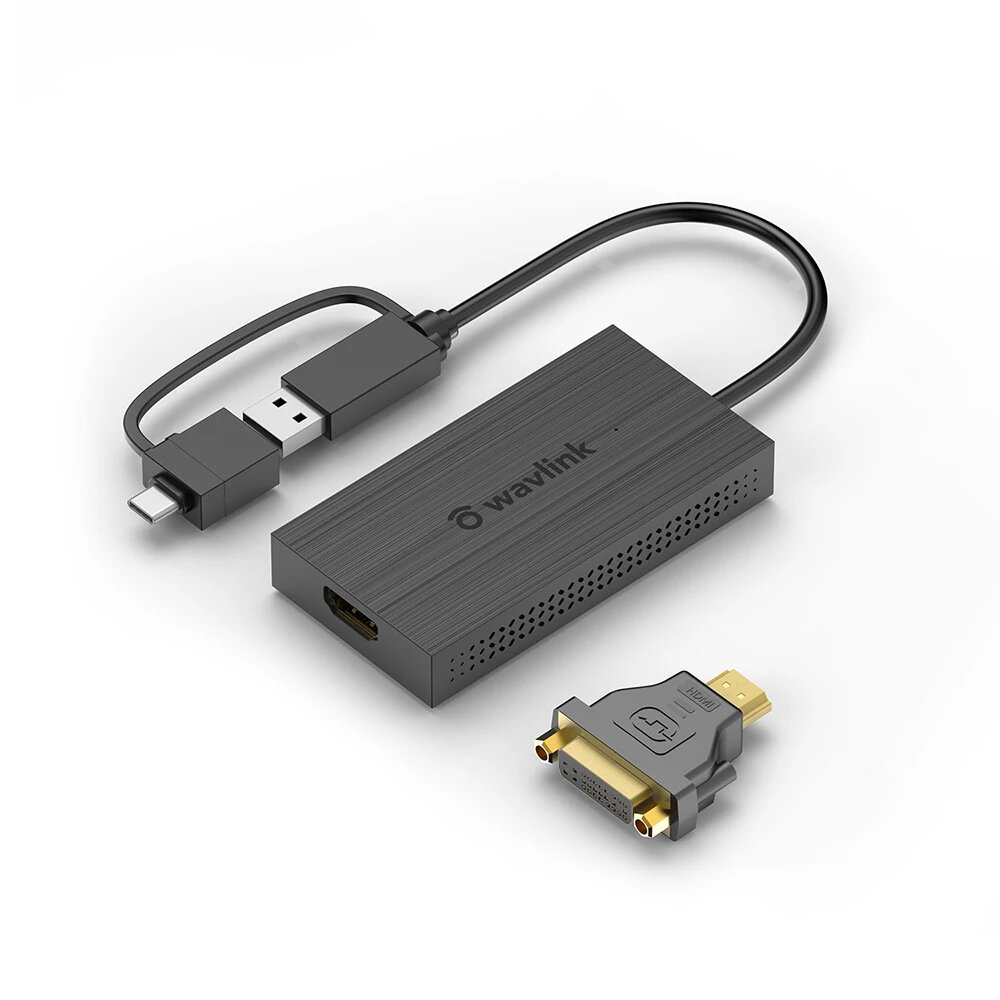 WAVLINK Адаптер USB C на HDMI/DisplayPort 4K USB to DHMI DVI