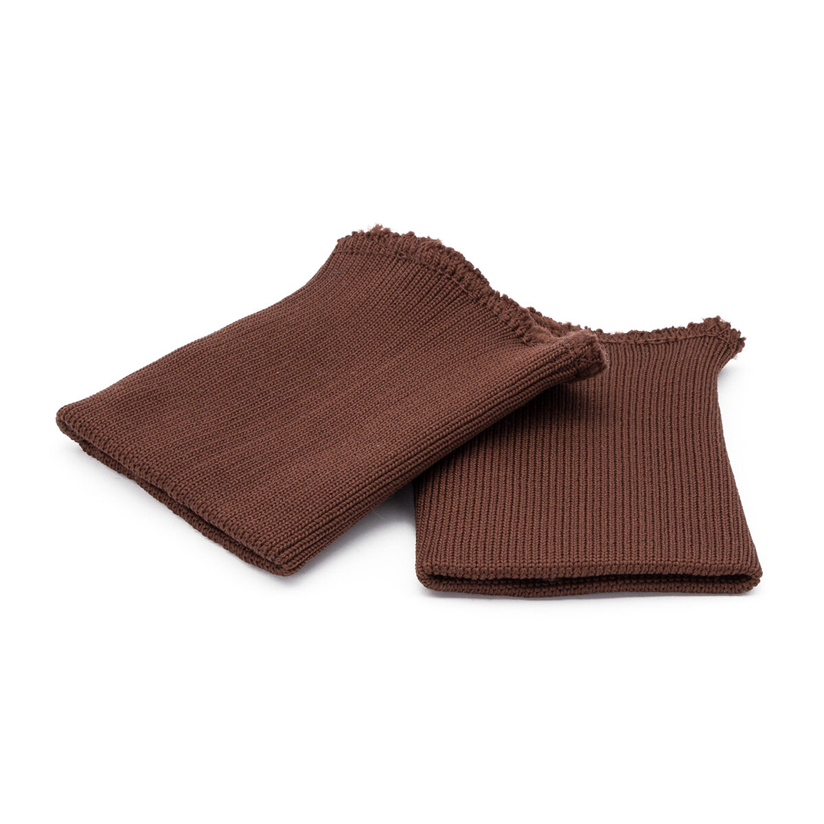 Манжеты на рукава средней плотности ширина 8 см, длина 9,5 см, 14 кл, раппорт 1*1, (8098 коричневый), 1 пара