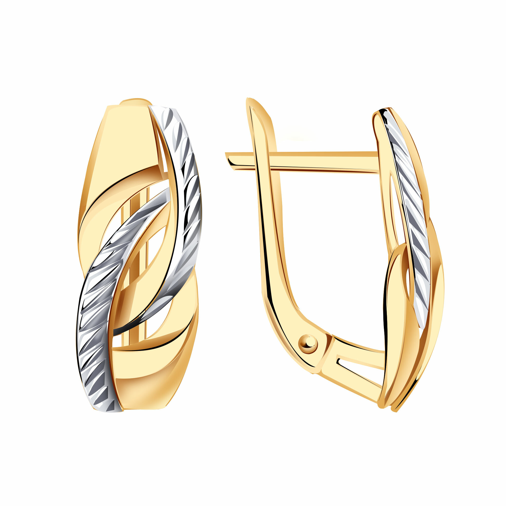 Серьги Diamant online, красное золото, 585 проба