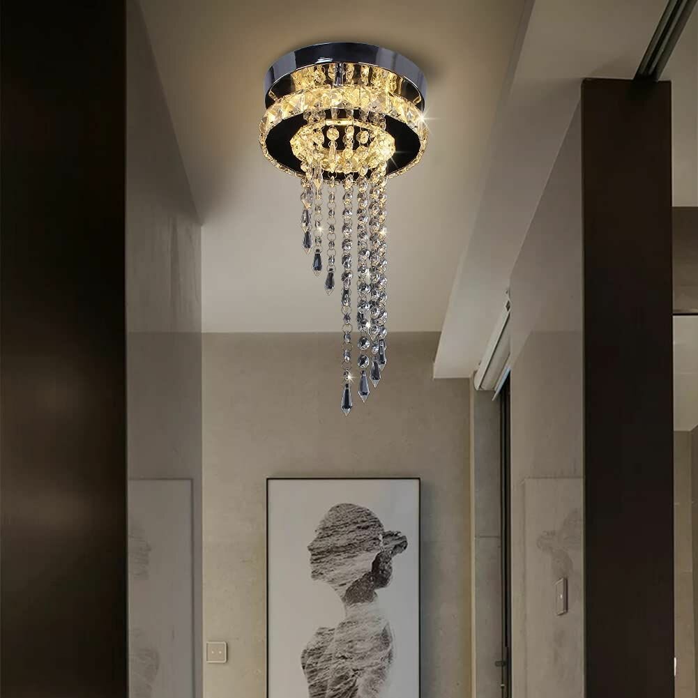 Потолочная лампа "Кристаллы" BDD150, LED, IP20, 12Вт, хром, 3000K Теплый белый свет