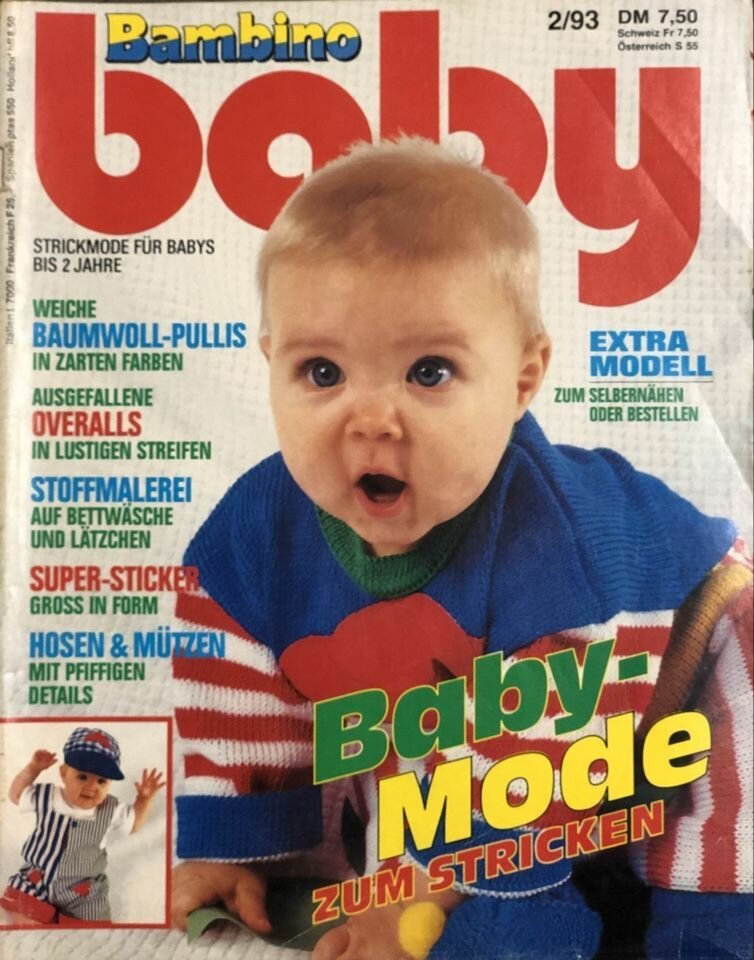 Журнал Bambino вязание для детей № 2 1993 год На Немецком #58