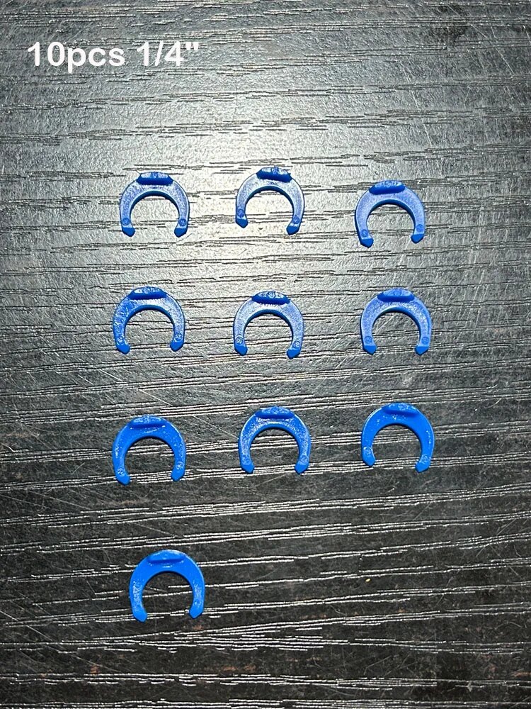 Фитинги для труб PE 1/4" синие, 10 шт.