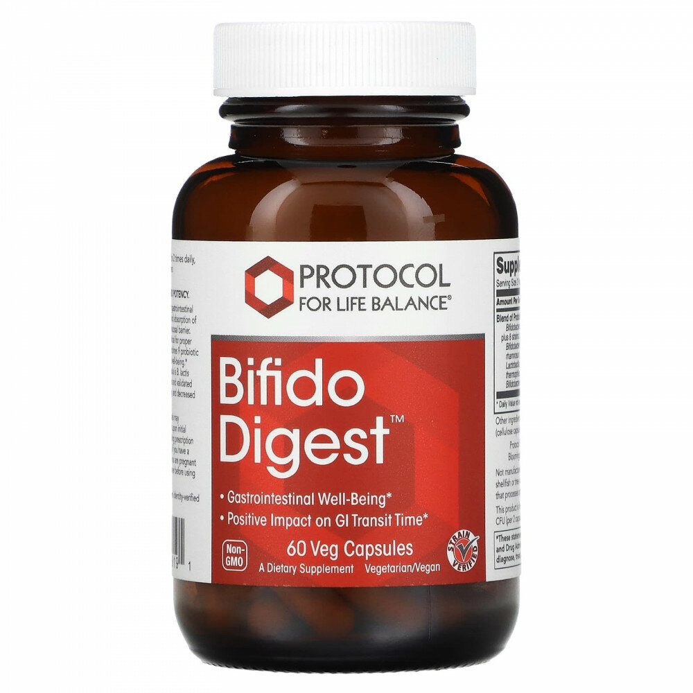 Protocol for Life Balance, Bifido Digest™, 60 растительных капсул
