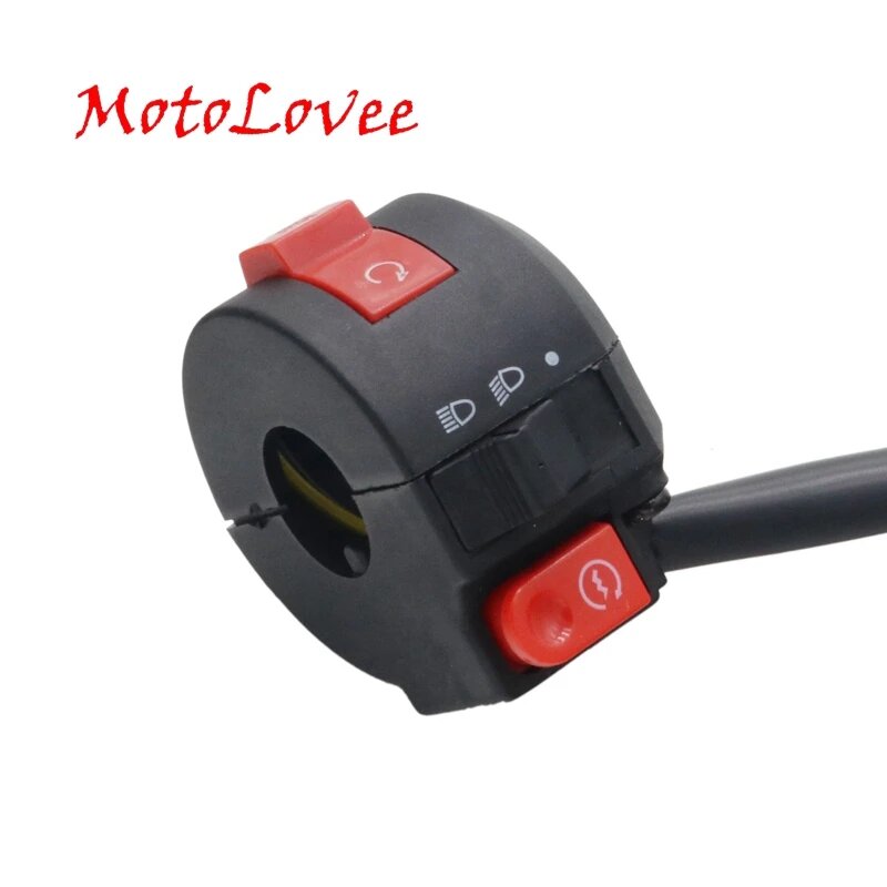 Универсальный переключатель поворота Motolovee, 22 мм, кнопки запуска фар на руль мотоцикла
