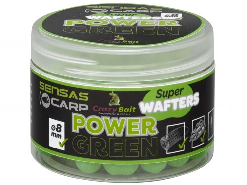 Мини бойлы нейтральные Sensas CRAZY POWER GREEN 8мм 0.08кг