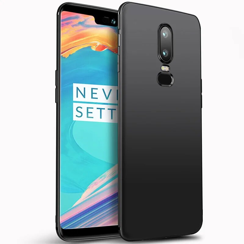Матовый чехол для oneplus 6, чехол one plus 6, мягкий силиконовый чехол из ТПУ Mofi, ультратонкая задняя крышка, черный тонкий защитный чехол-книжка oneplus6 в деловом стиле only case