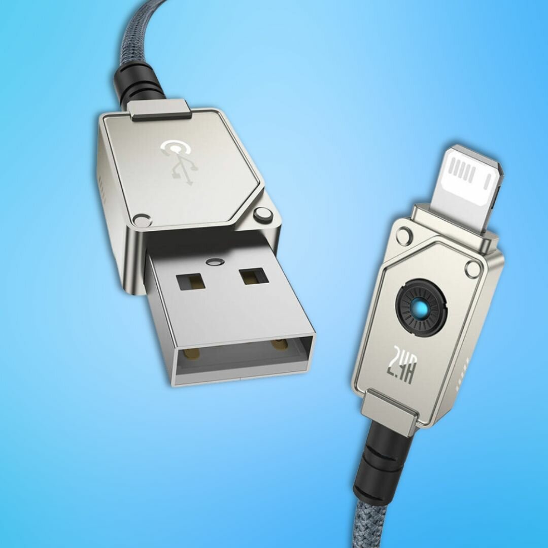 Кабель для айфона 2 м Baseus Unbreakable / провод для быстрой зарядки телефона / лайтинг шнур для IPhone