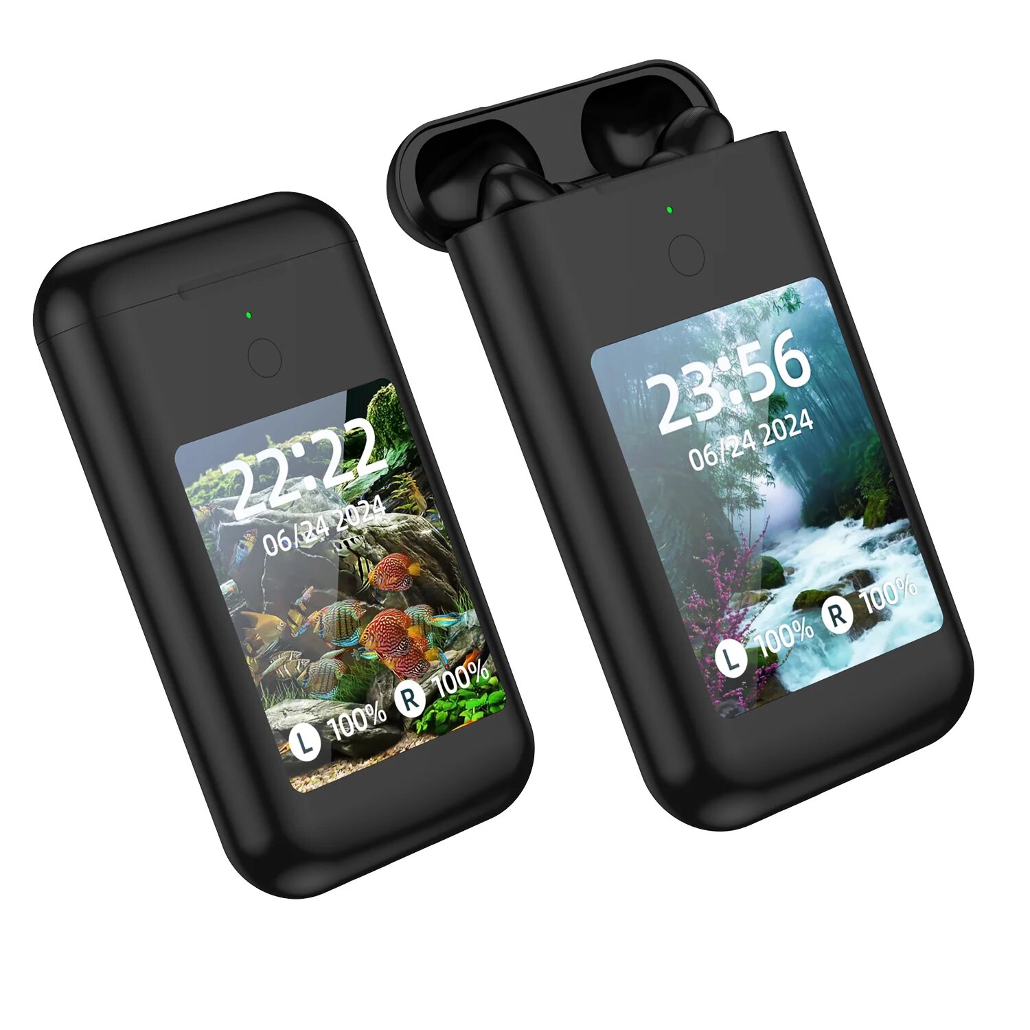 KLQ TWS Bluetooth-наушники TF20/A98 2.8" HD Дисплей ANC ENC Чёткая Связь