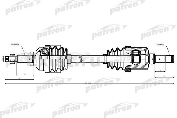 Полуось правая для Chrysler Pacifica 2004-2006