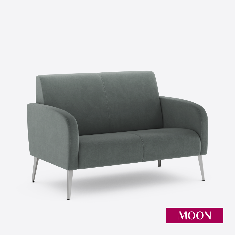Диван MOON 157 велюр, цвет серый, нераскладной, 134*84*91, эксклюзивная высокоэластичная пена (UniqFoam)