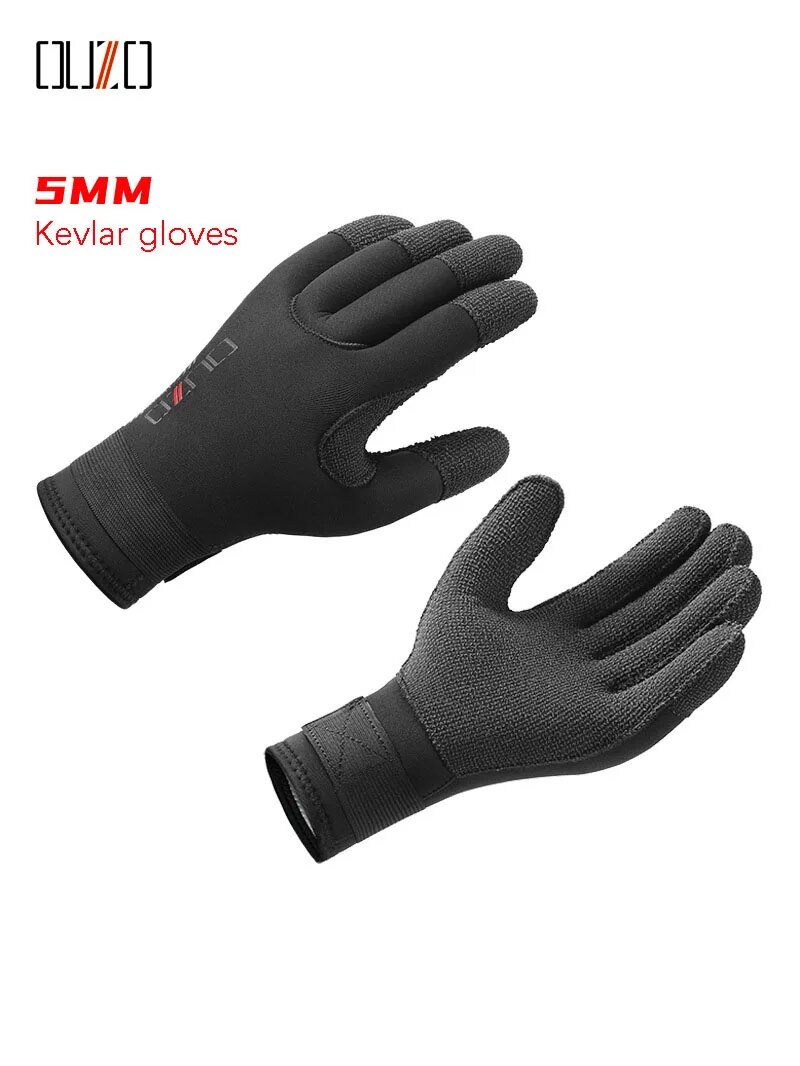 Новые кевларовые зимние перчатки для подводной охоты и дайвинга 3 мм/5 мм, устойчивые к царапинам, носимые, для серфинга, подводного плавания, сохраняющие тепло, неопреновые перчатки