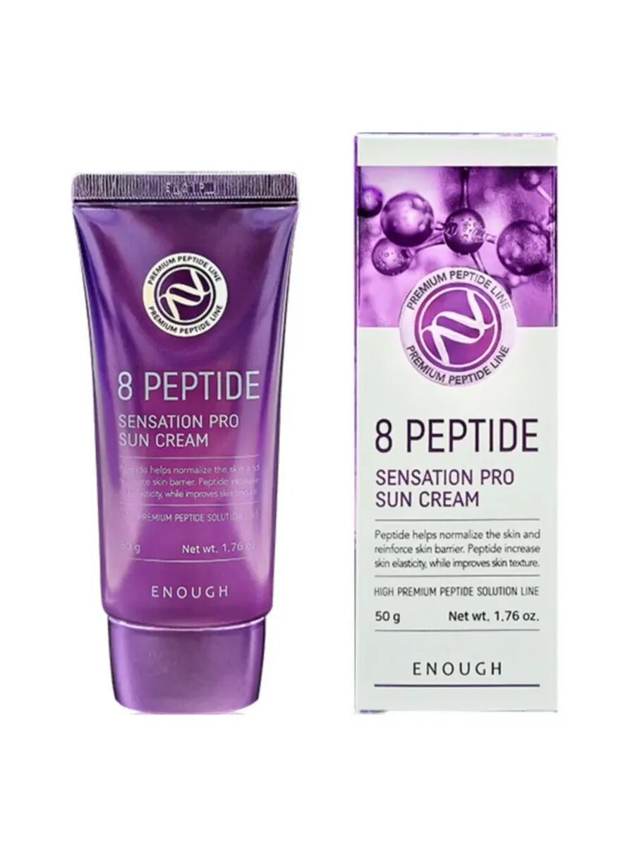 Крем для лица Enough 8 Peptide Sensation Pro Sun, солнцезащитный, увлажняющий, 50 г