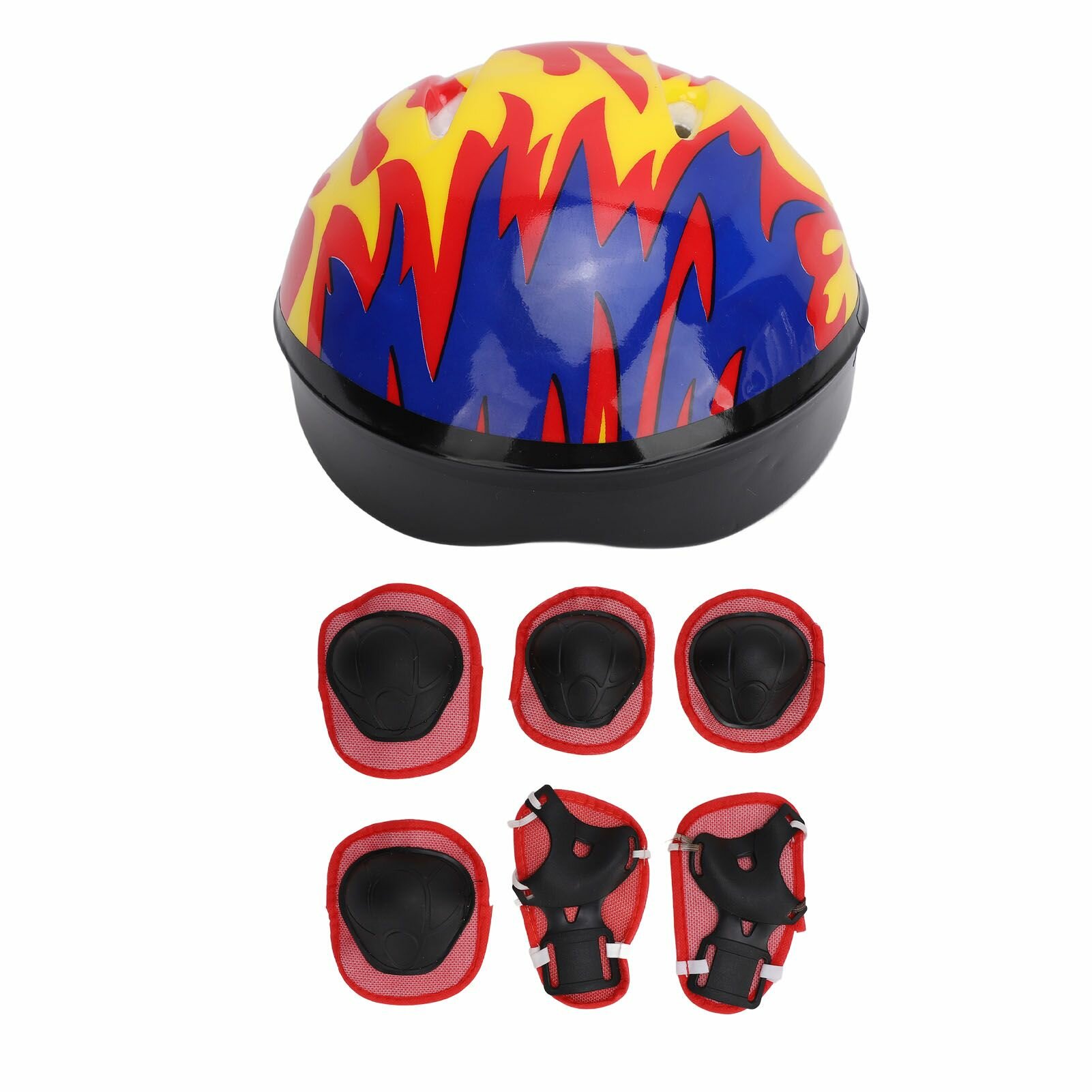 Детский комплект велосипедного шлема, спортивные наколенники, налокотники, защита рук, комплект защитного снаряжения для езды на роликах, скутера