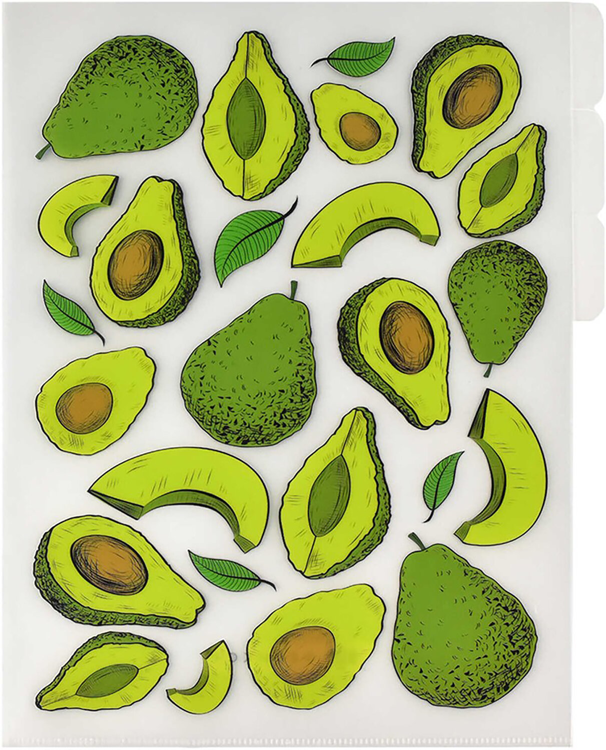 Папка-уголок для документов Авокадо паттерн, А4
