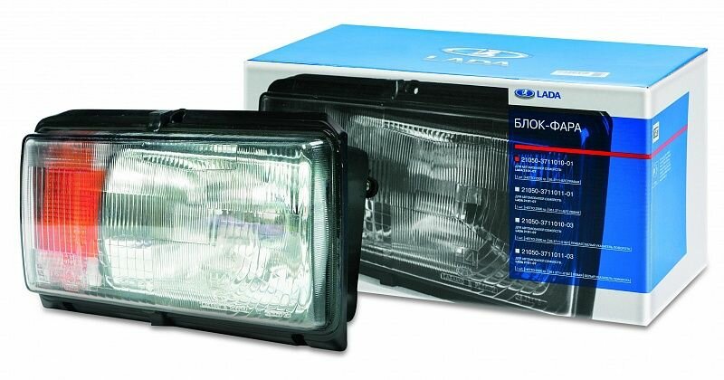 Фара ВАЗ-2105, 04, 07 правая желтый у/п (95.3711-БЛ) "Оригинал"