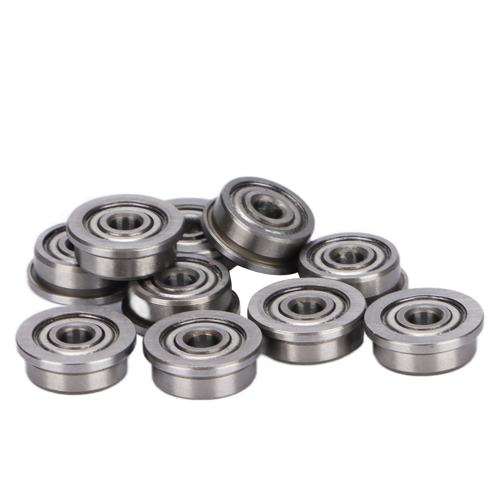 10 шт. фланцевые шарикоподшипники серые прочные миниатюрные металлические подшипники из хромированной стали с двойным экраном для 3D-принтера