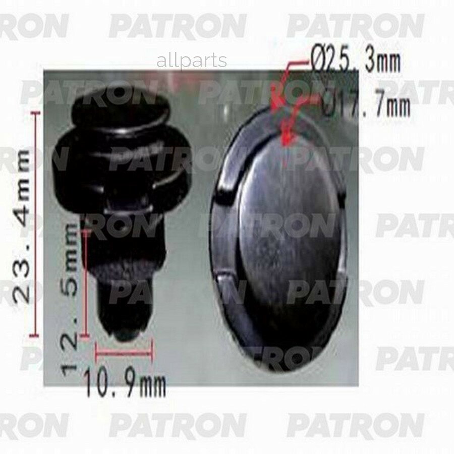 PATRON P37-1198 Клипса пластмассовая Subaru применяемость: молдинги, пороги