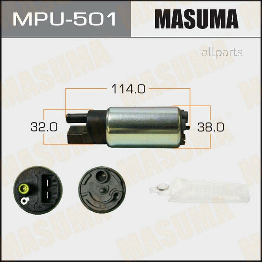 MASUMA MPU-501 насос топливный электрический! 3.0bar\ Toyota Corolla 1.6/1.8/RAV4 2.0/Camry 2.4 00-07