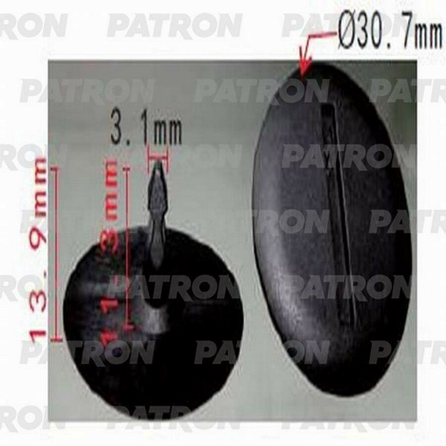 PATRON P371204 клипса пластмассовая MERCEDES применяемость накладки порога