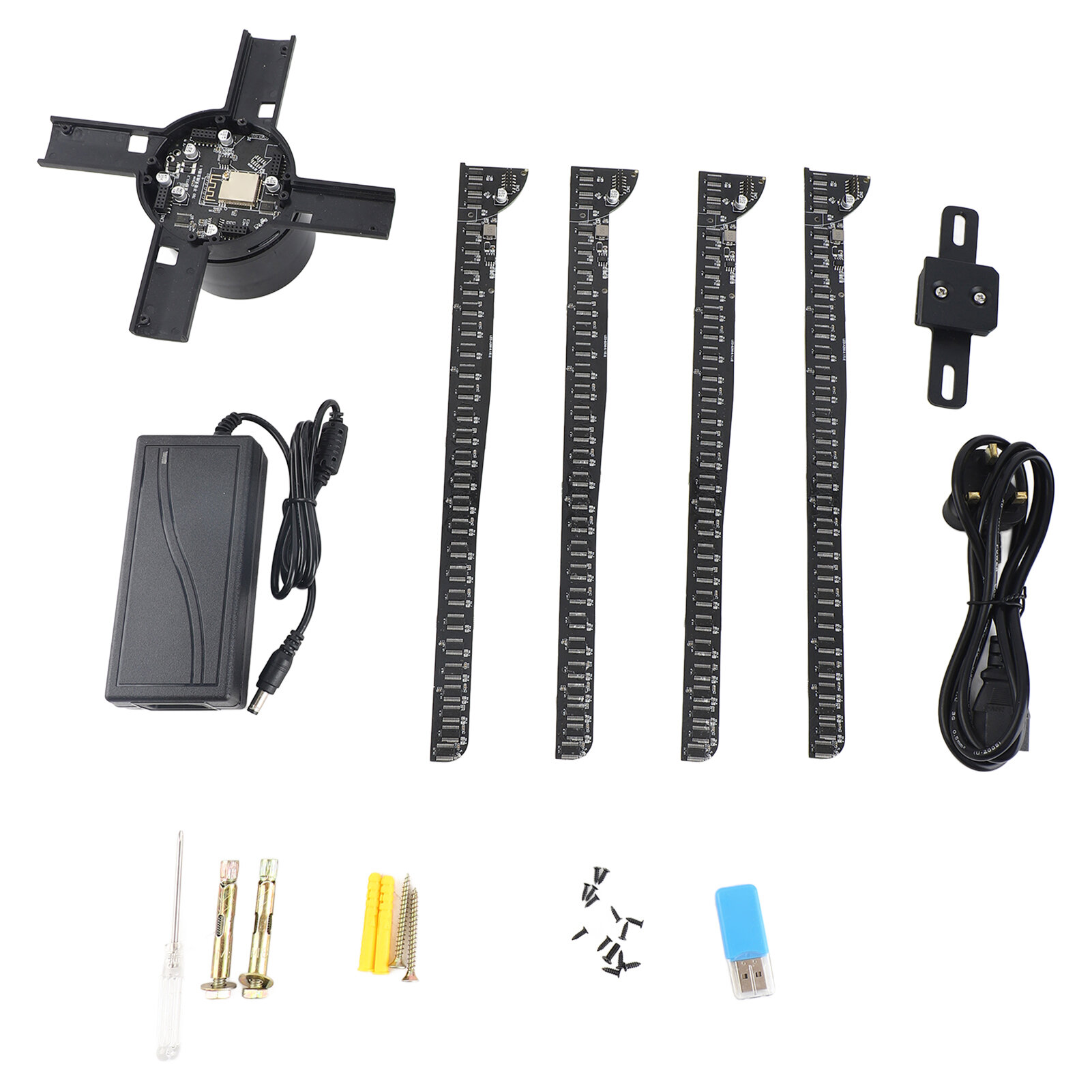 65-сантиметровый голографический рекламный проектор 3D с 766 RGB-элементами, проекционный дисплей для вентилятора, цена в Великобритании