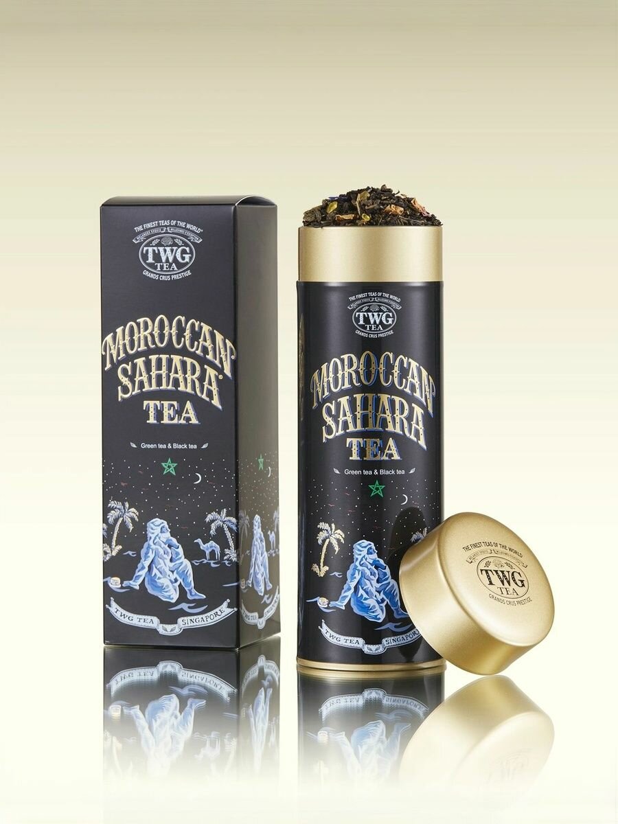 Черный и зеленый чай с розой, мятой и миндалем MOROCCAN SAHARA TEA