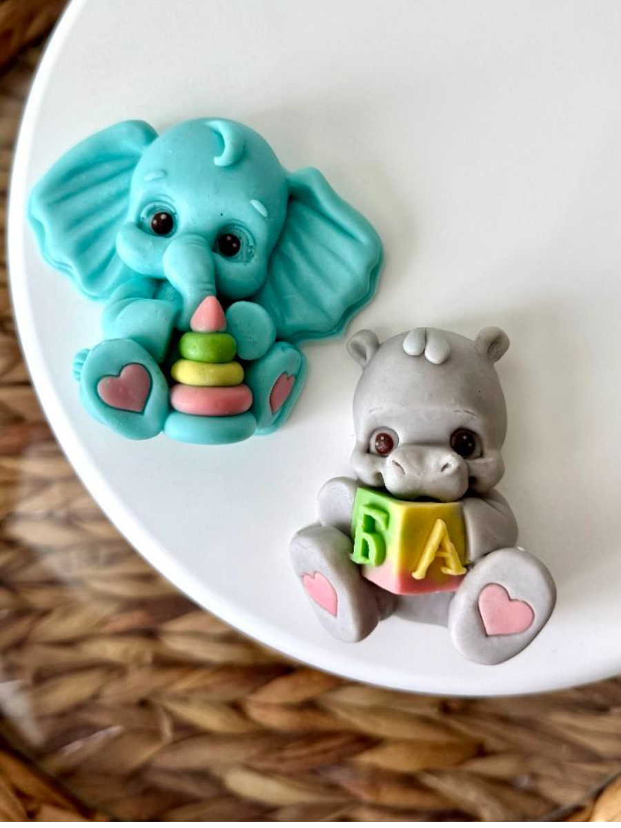 Шоколад фигурный 2Д бегемот и слон