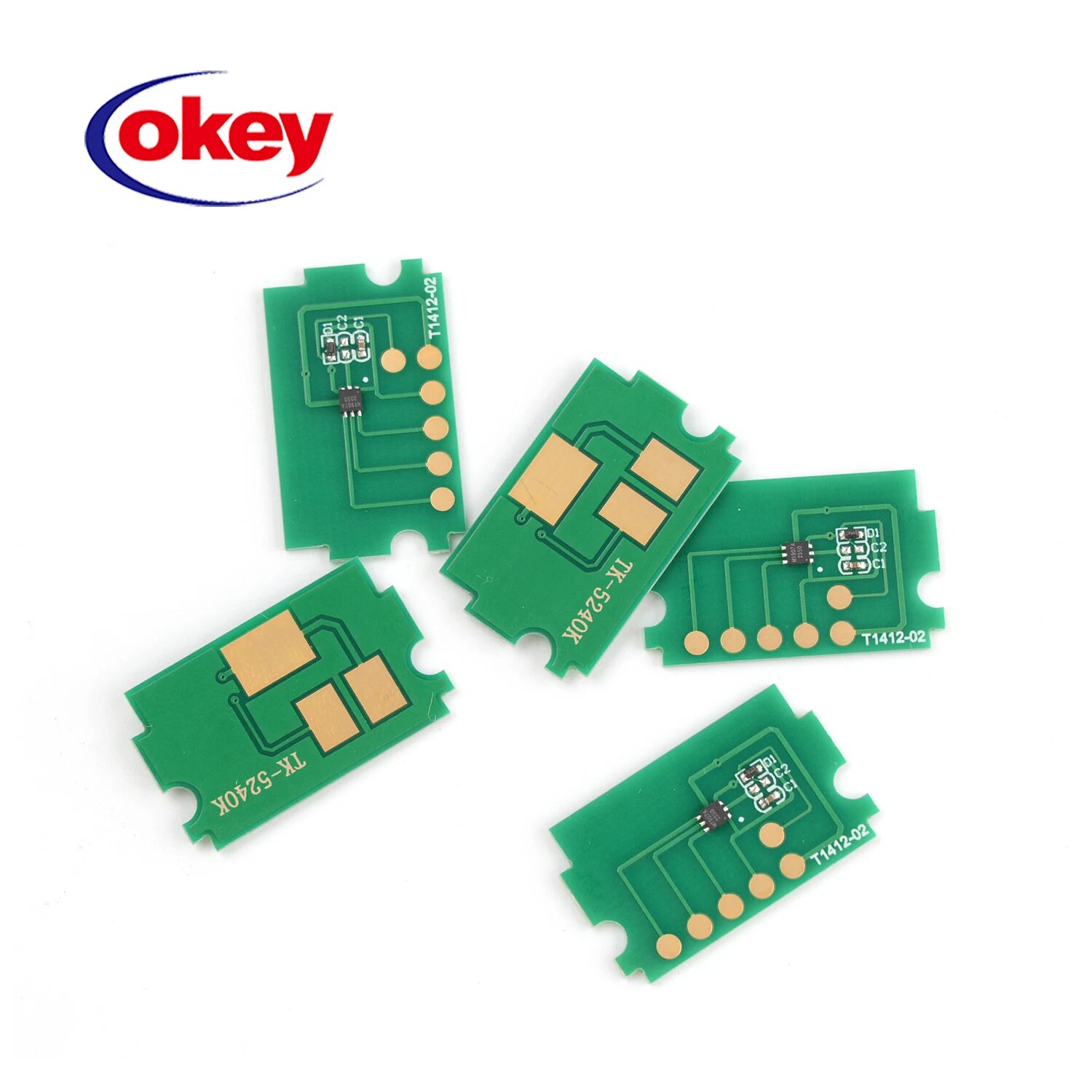 Тонер-чипы Cokey для Kyocera P5026cdn/P5026cdw/M5526cdn/M5526cdw (черный, голубой, 4pcs TK-5240 Y EU