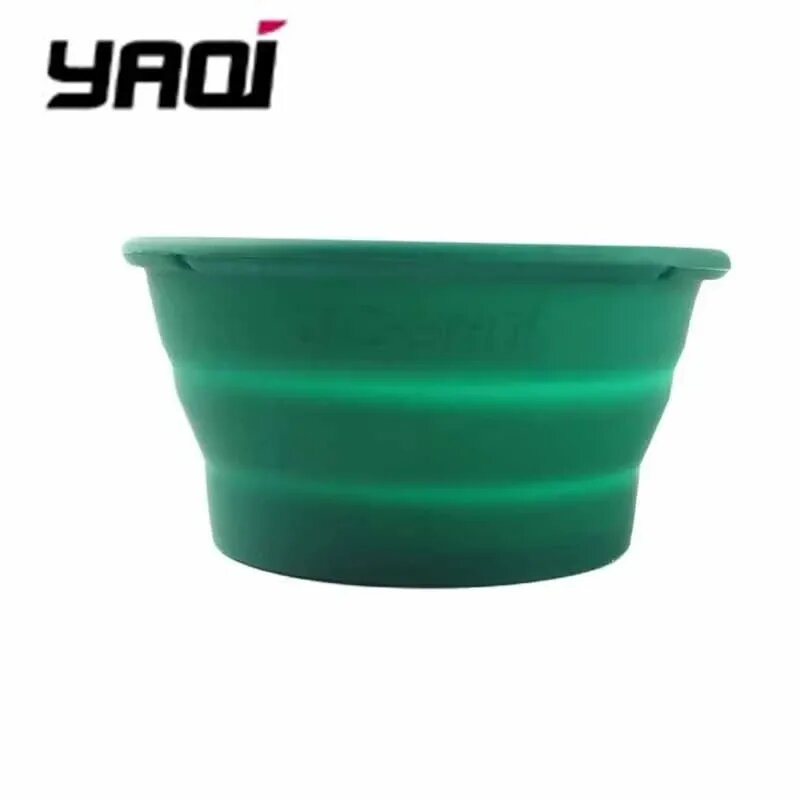 Складная силиконовая чаша для бритья Yaqi синего цвета для путешествий